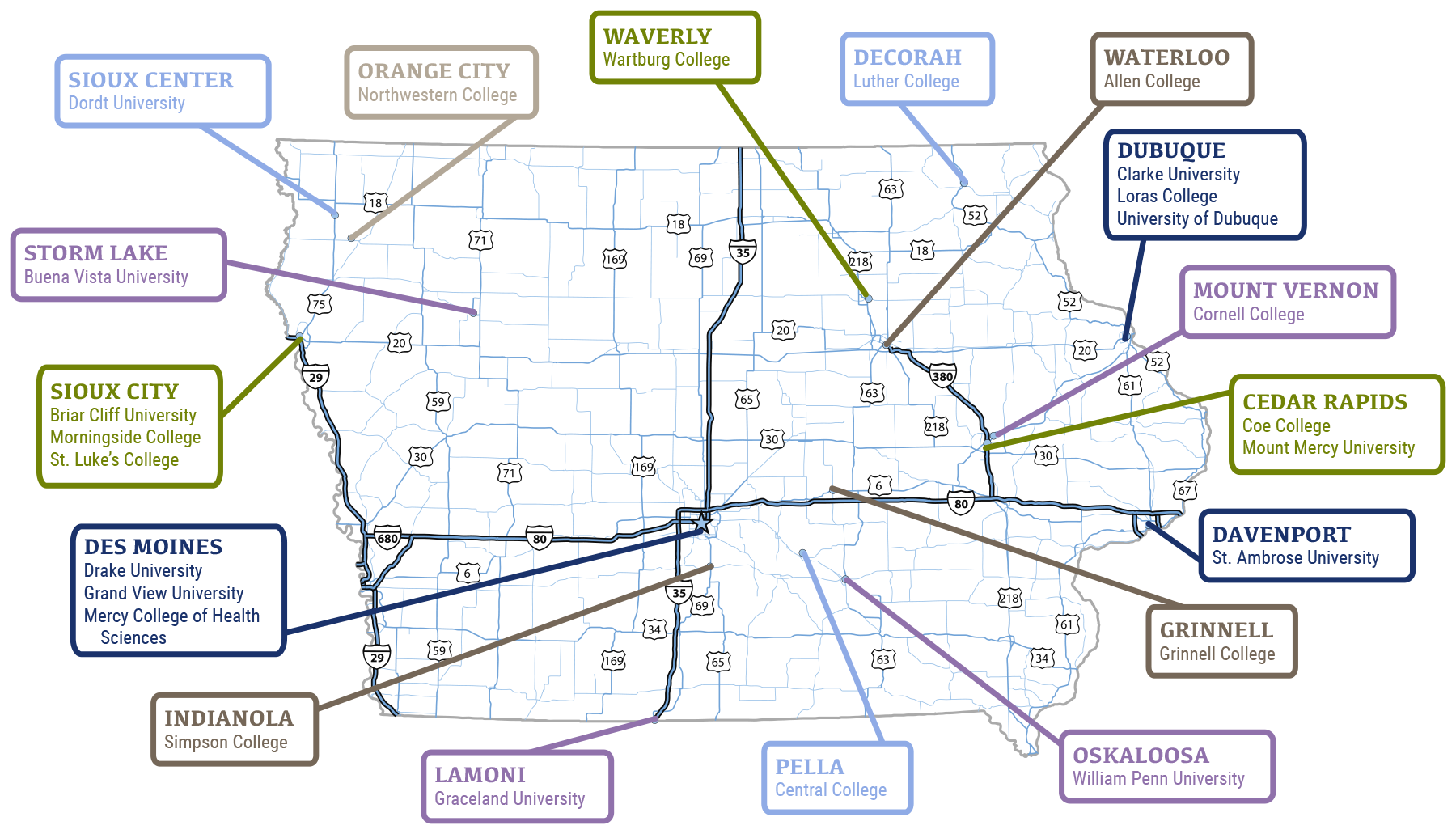 Our Colleges – Iowa Association of Independent Colleges & Universities